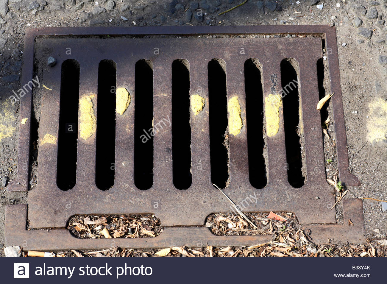 Street drain cover Stock Photo - Alamy