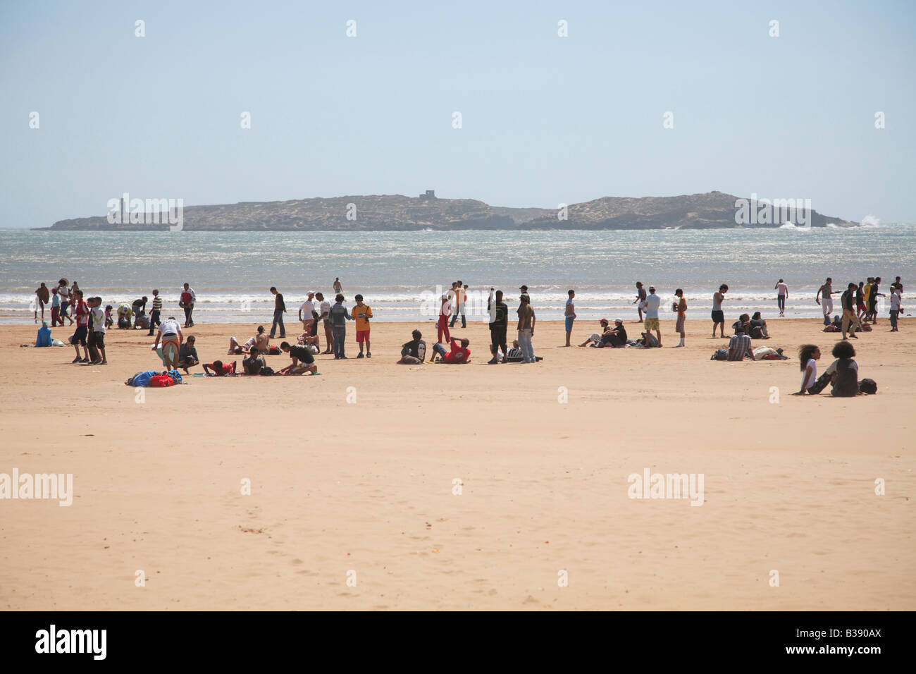 View of Mogador Island from the Beach in Essaouira Morocco North Africa ...