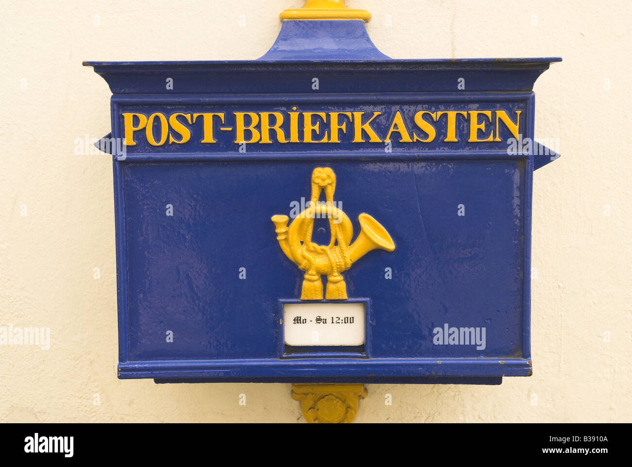 Blue german letter box hi-res stock photography and images - Alamy