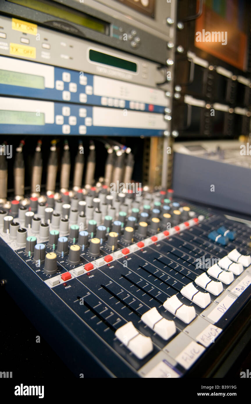 audio mixer with advent control technology inside a satellite uplink ...