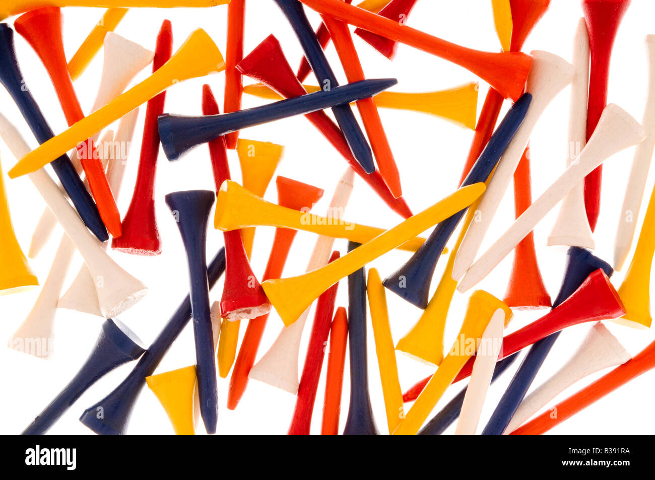 Group of golf tees on white Stock Photo - Alamy