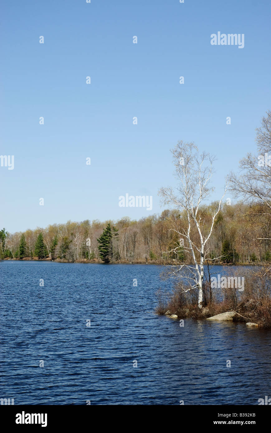 A beautiful lake in the Adirondack State Park in Upstate New York Stock ...