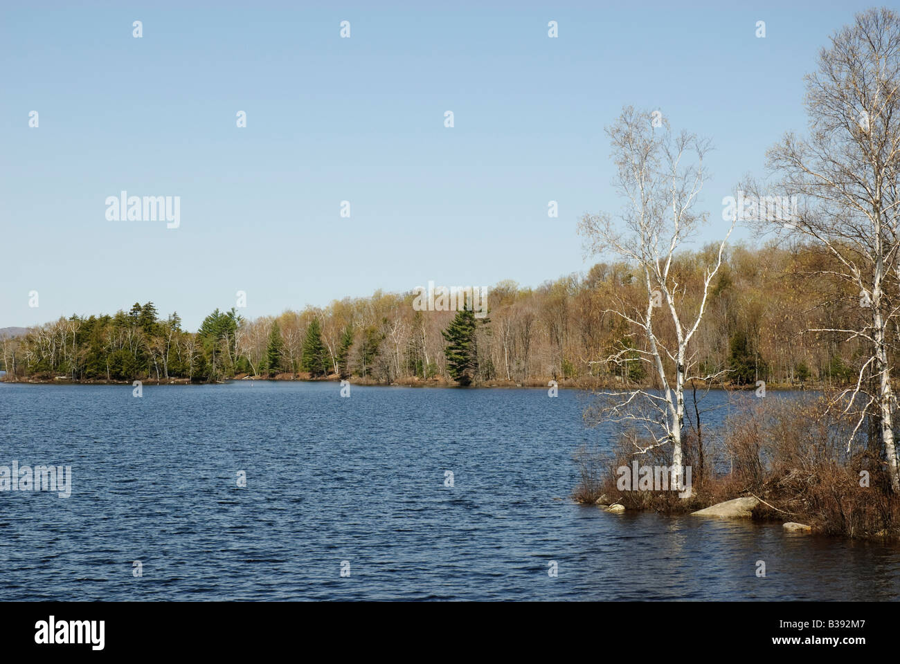 A beautiful lake in the Adirondack State Park in Upstate New York Stock ...