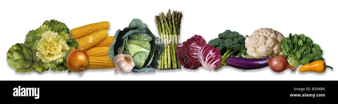 Veg Border border top Stock Photo - Alamy
