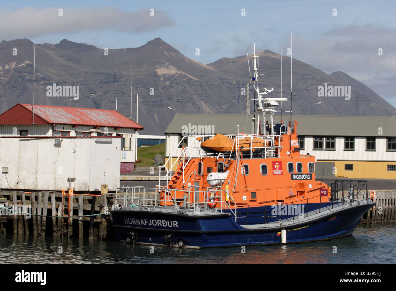 Rescue ship in Hofn harbour, Iceland Stock Photo - Alamy
