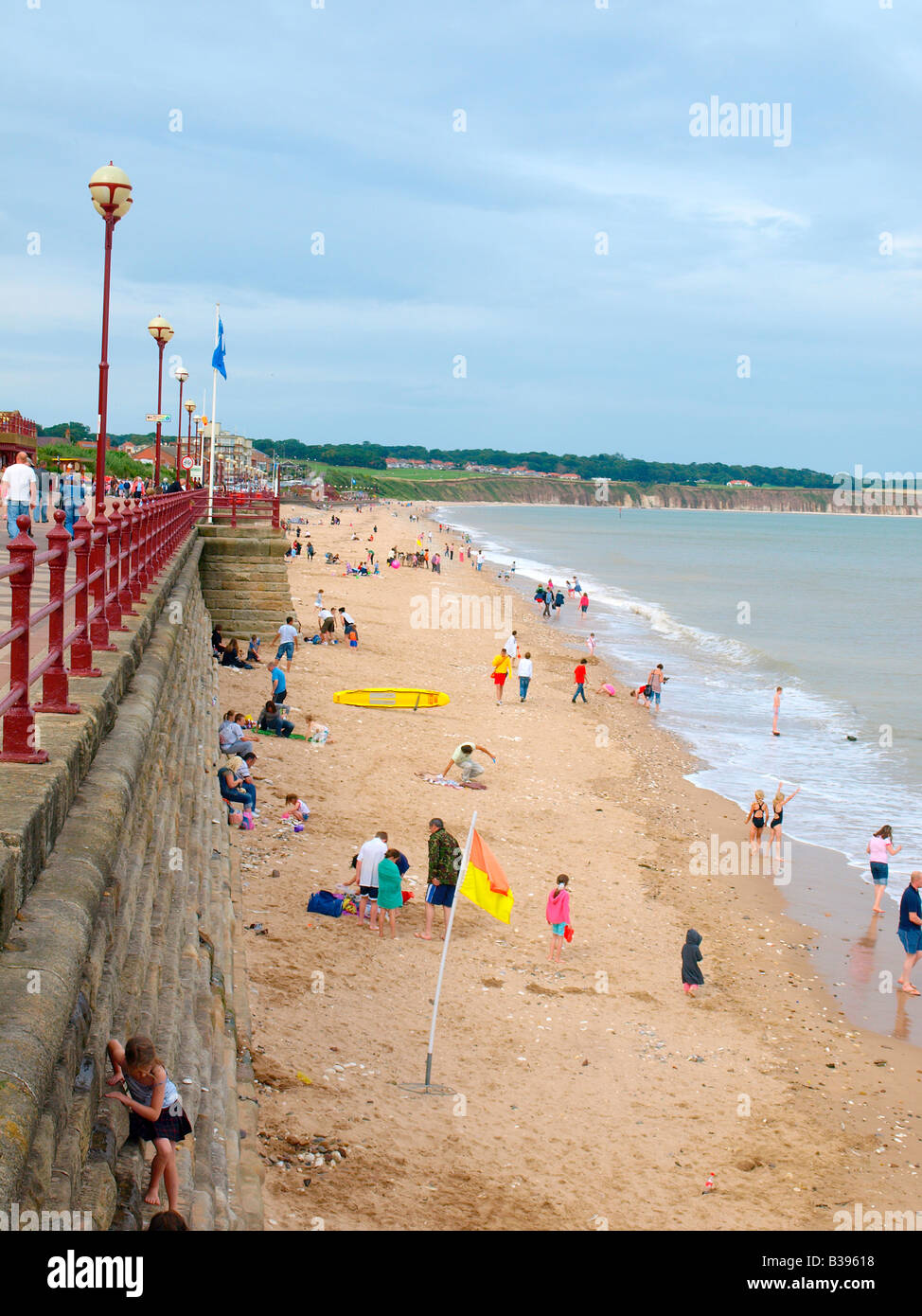 The north beach at high tide,Bridlington,North Yorkshire,uk Stock Photo ...