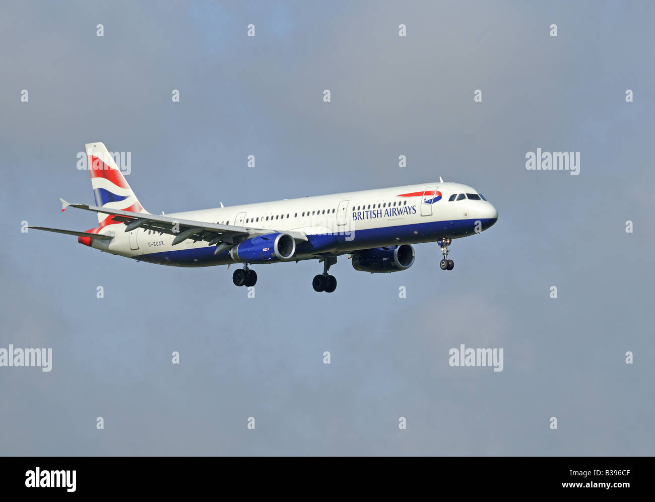 British Airways Airbus A 321-231 on Approach to Aberdeen Dyce Airfield ...