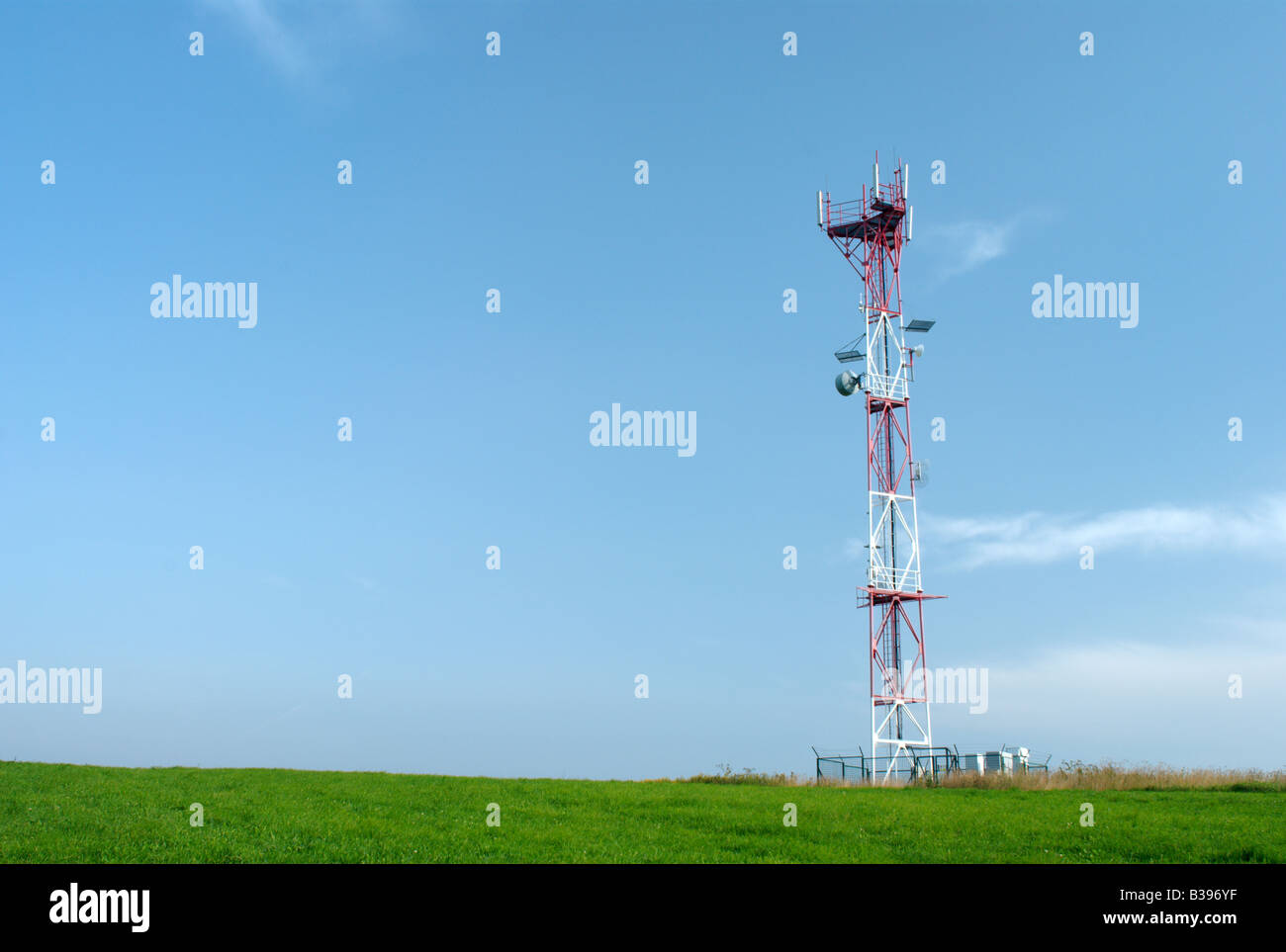Telecom tower on a hill Stock Photo - Alamy