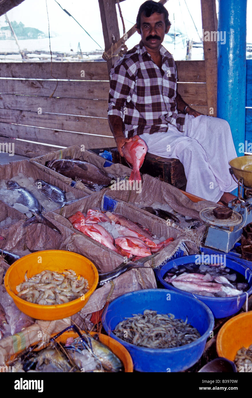 1076 Fish market Cochin Kerela State India Stock Photo - Alamy