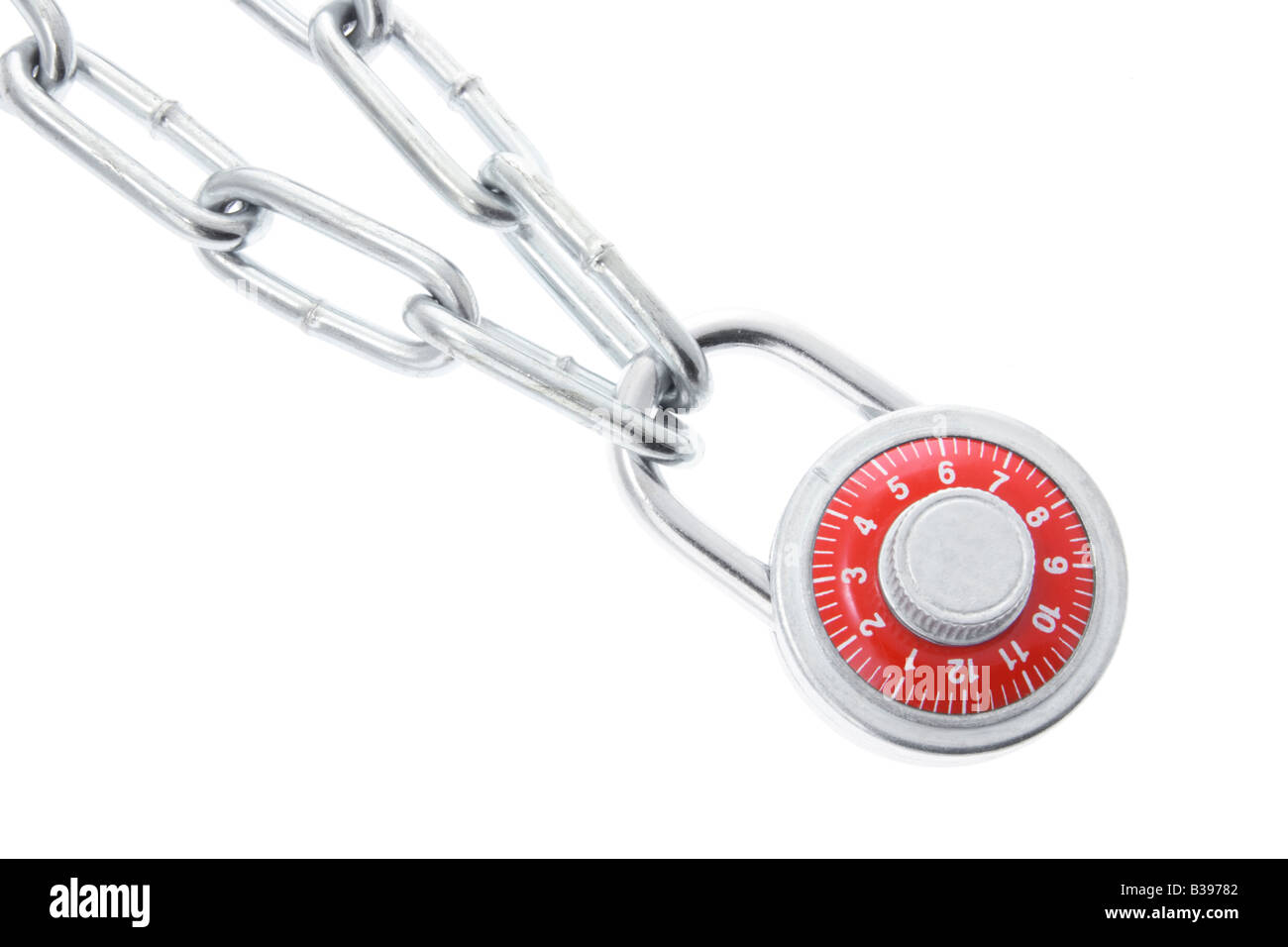 Combination Lock and Chain Stock Photo - Alamy