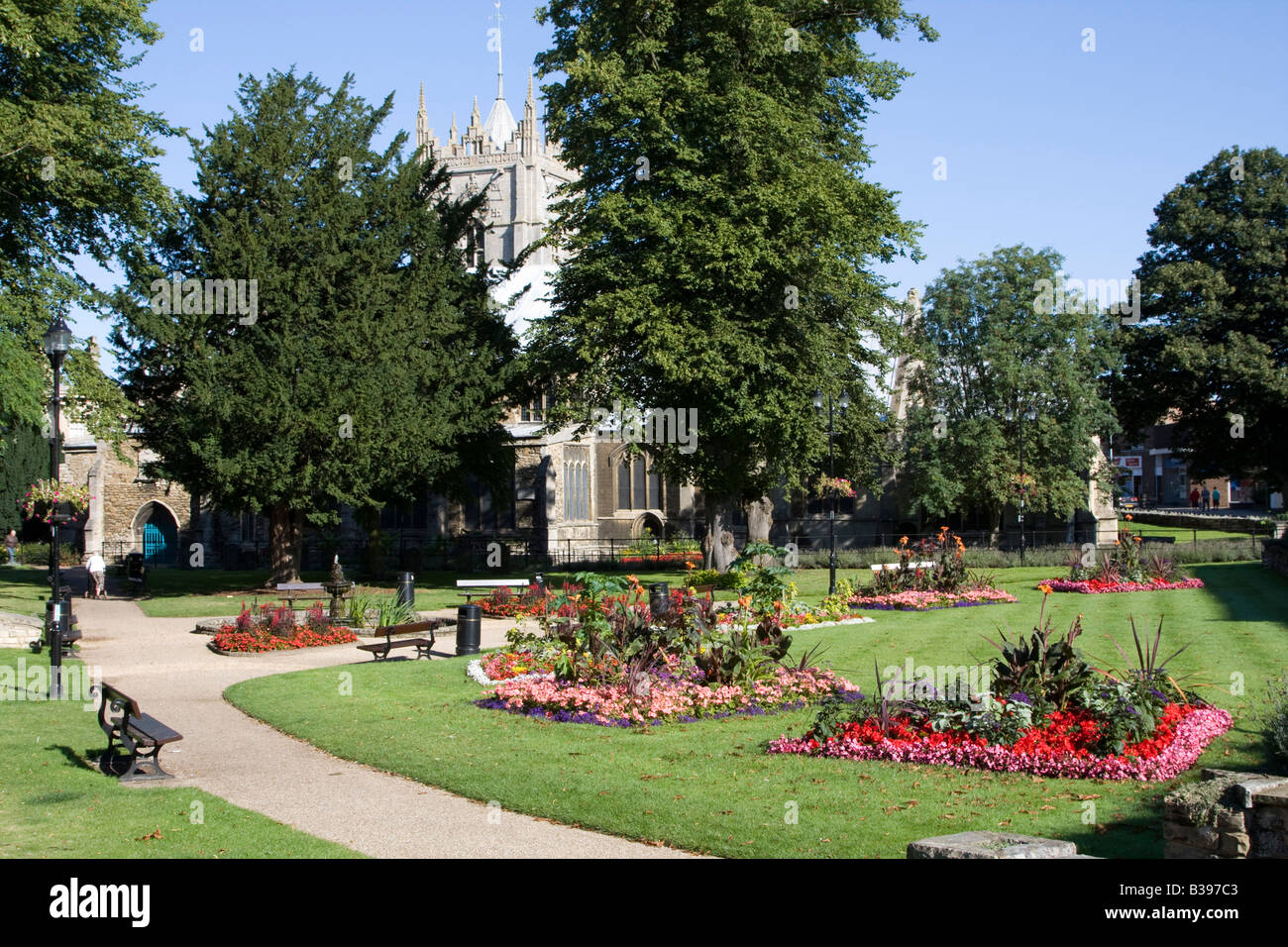 Wisbech market town centre and inland port in the Fenland area of ...
