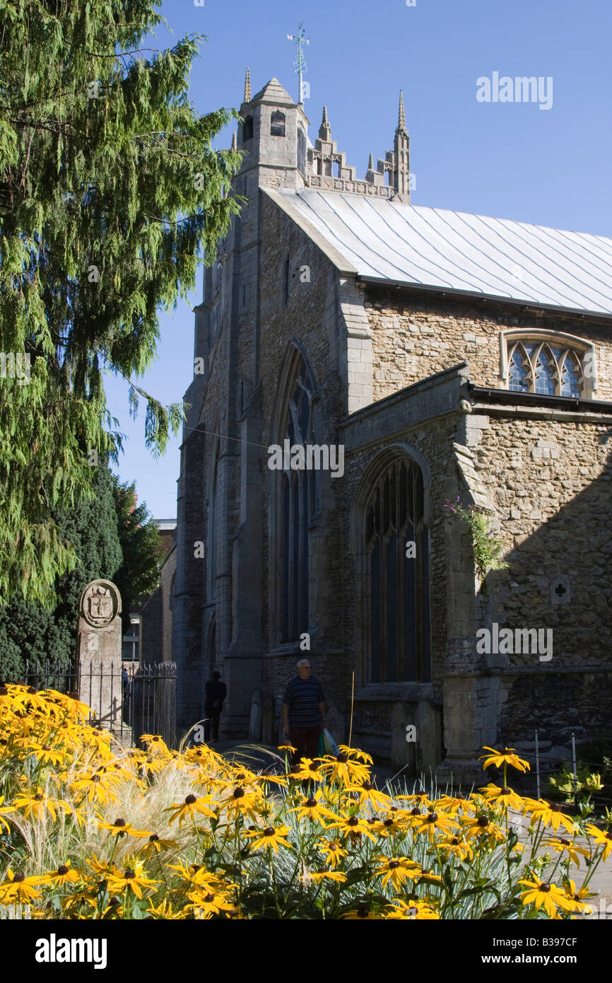 Wisbech market town centre and inland port in the Fenland area of ...