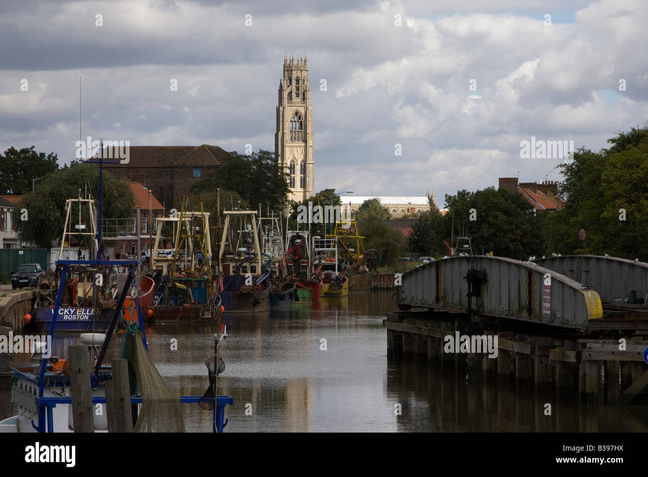 the haven boston riverside boats lincolnshire england Stock Photo - Alamy