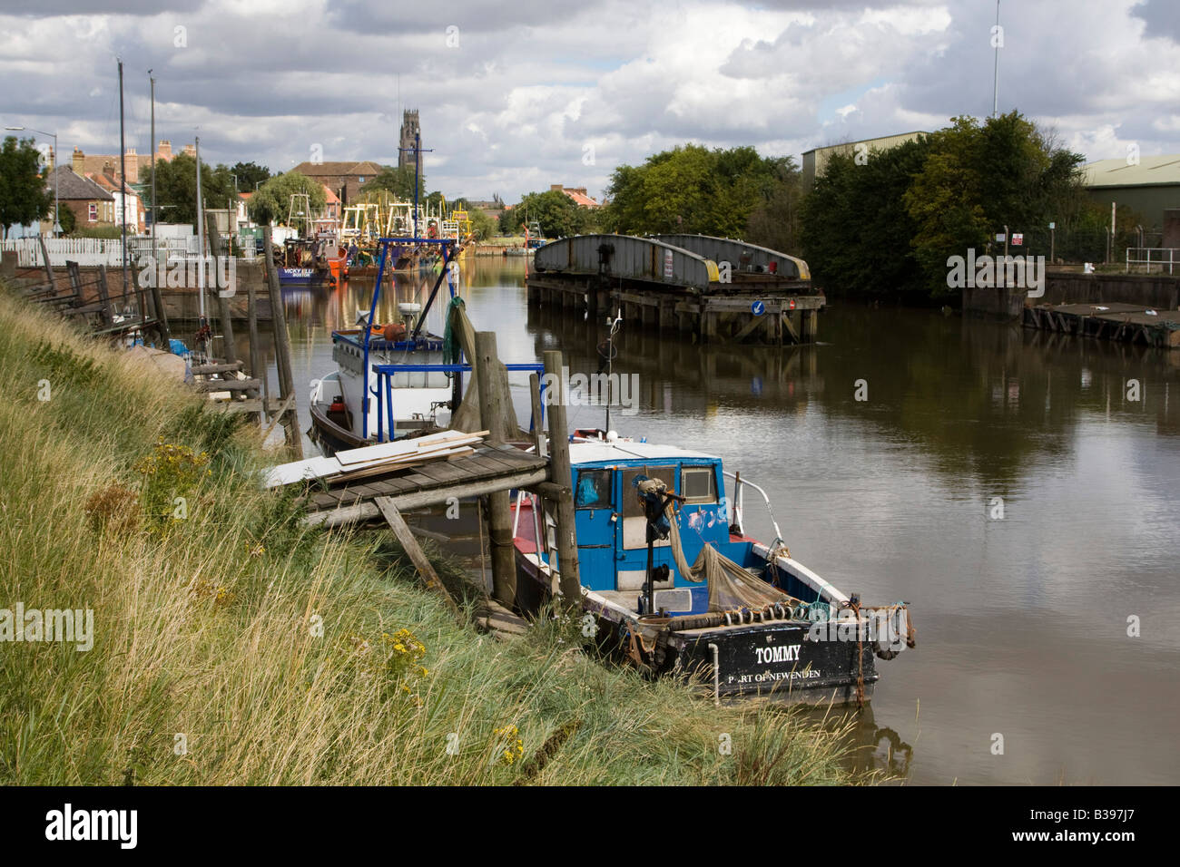 the haven boston riverside boats lincolnshire england Stock Photo - Alamy