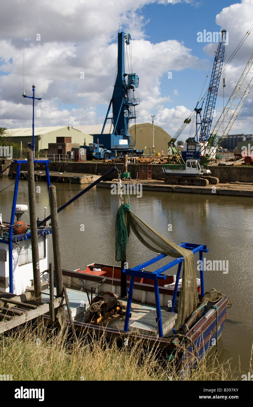 cranes port of boston the wash the haven boston lincolnshire england ...