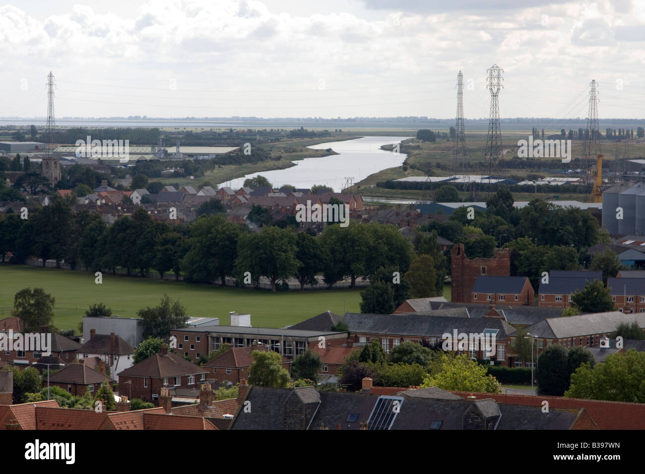 view from tower of The Boston parish church Saint Botolph, known ...