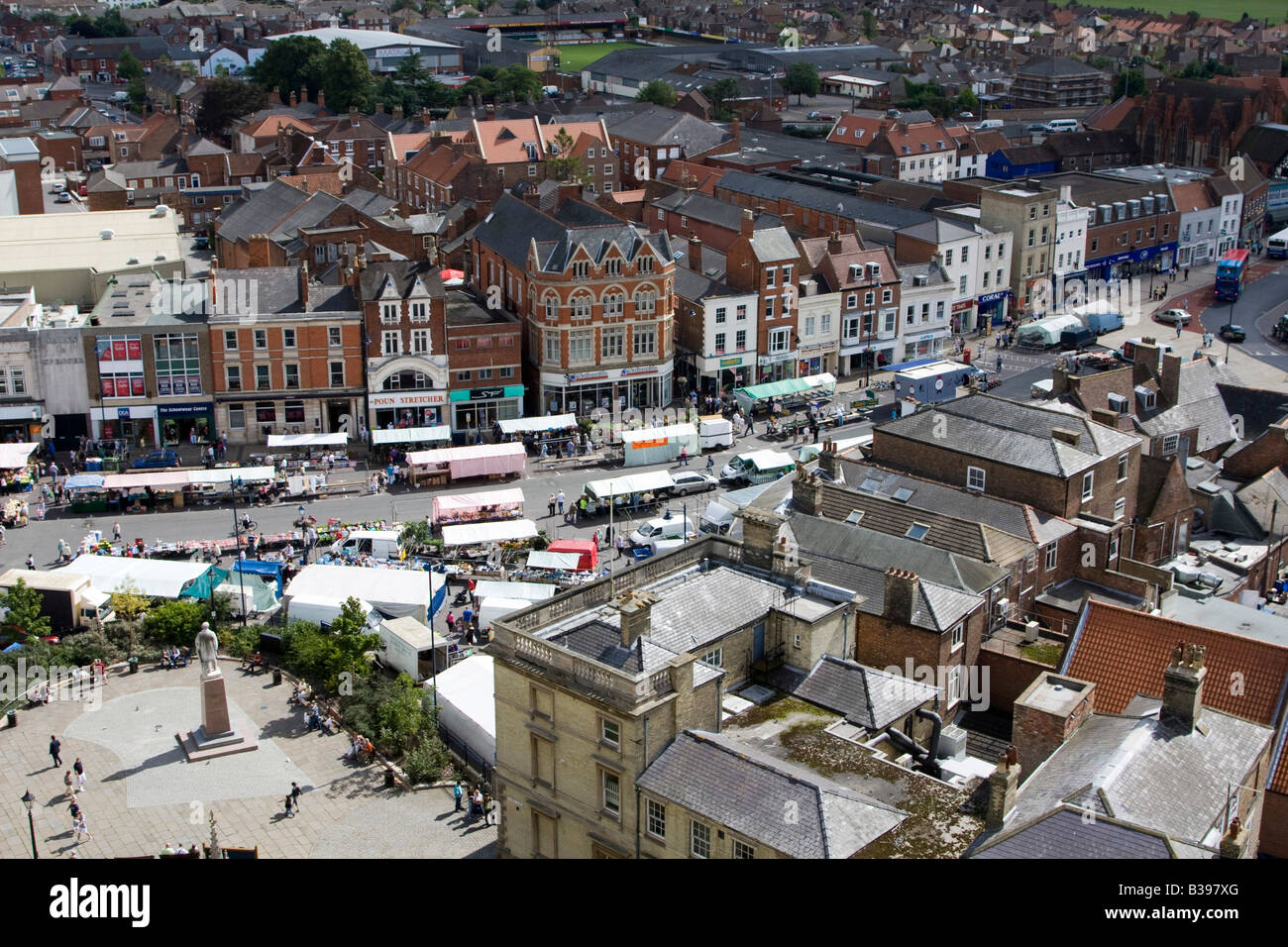view from tower of The Boston parish church Saint Botolph, known ...