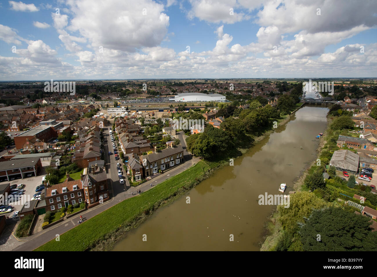 river witham view from tower of The Boston parish church Saint Botolph ...