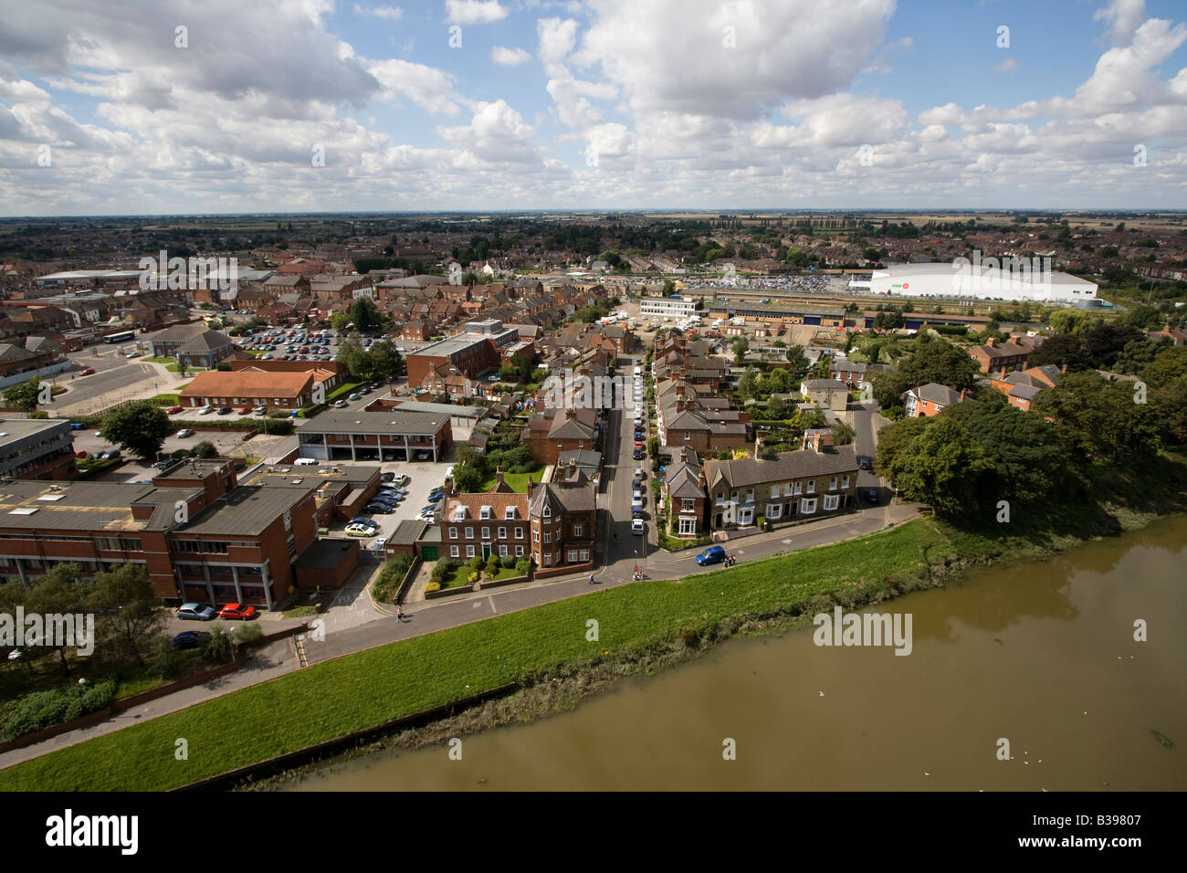 river witham view from tower of The Boston parish church Saint Botolph ...