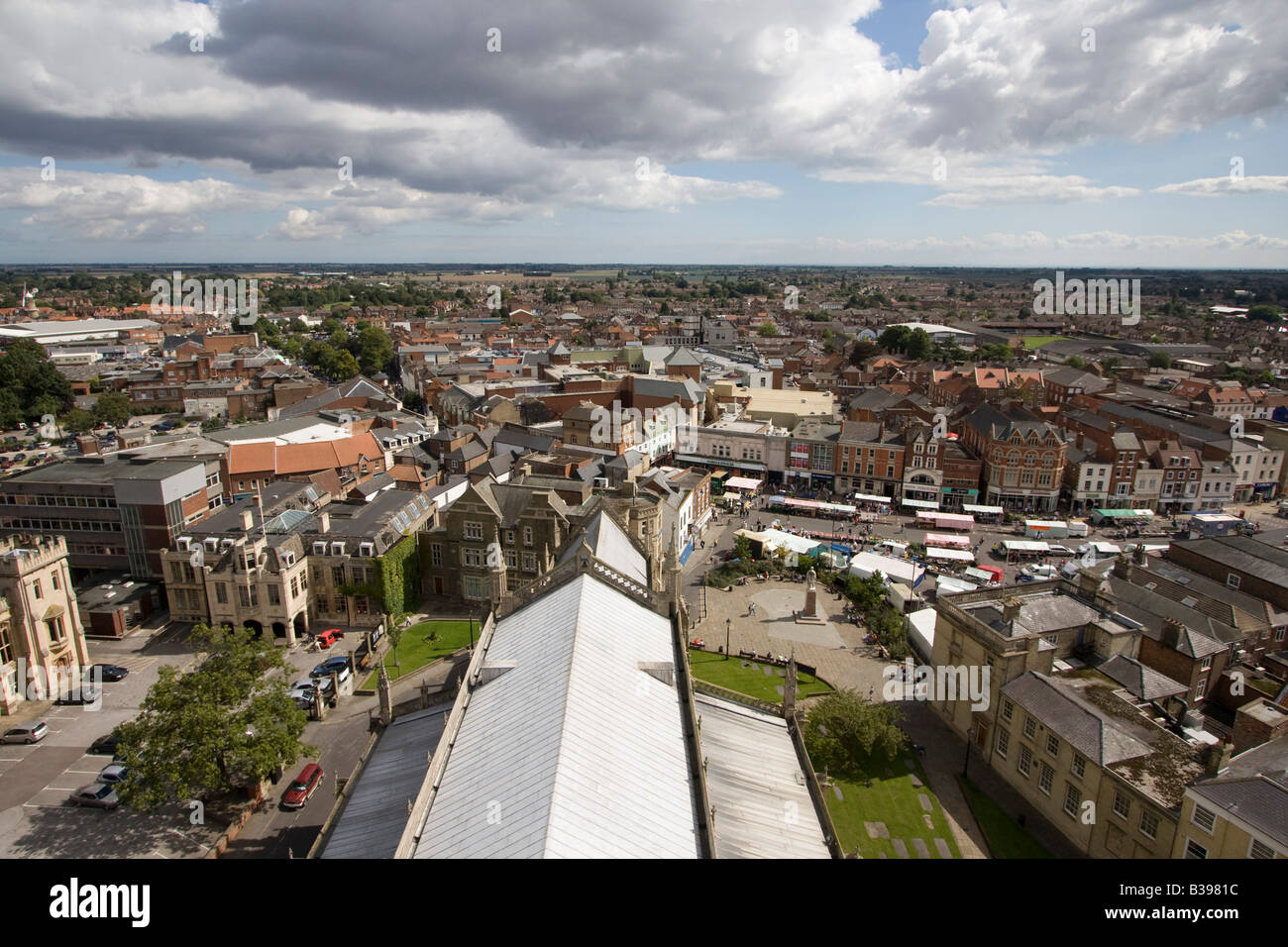 view from tower of The Boston parish church Saint Botolph, known ...