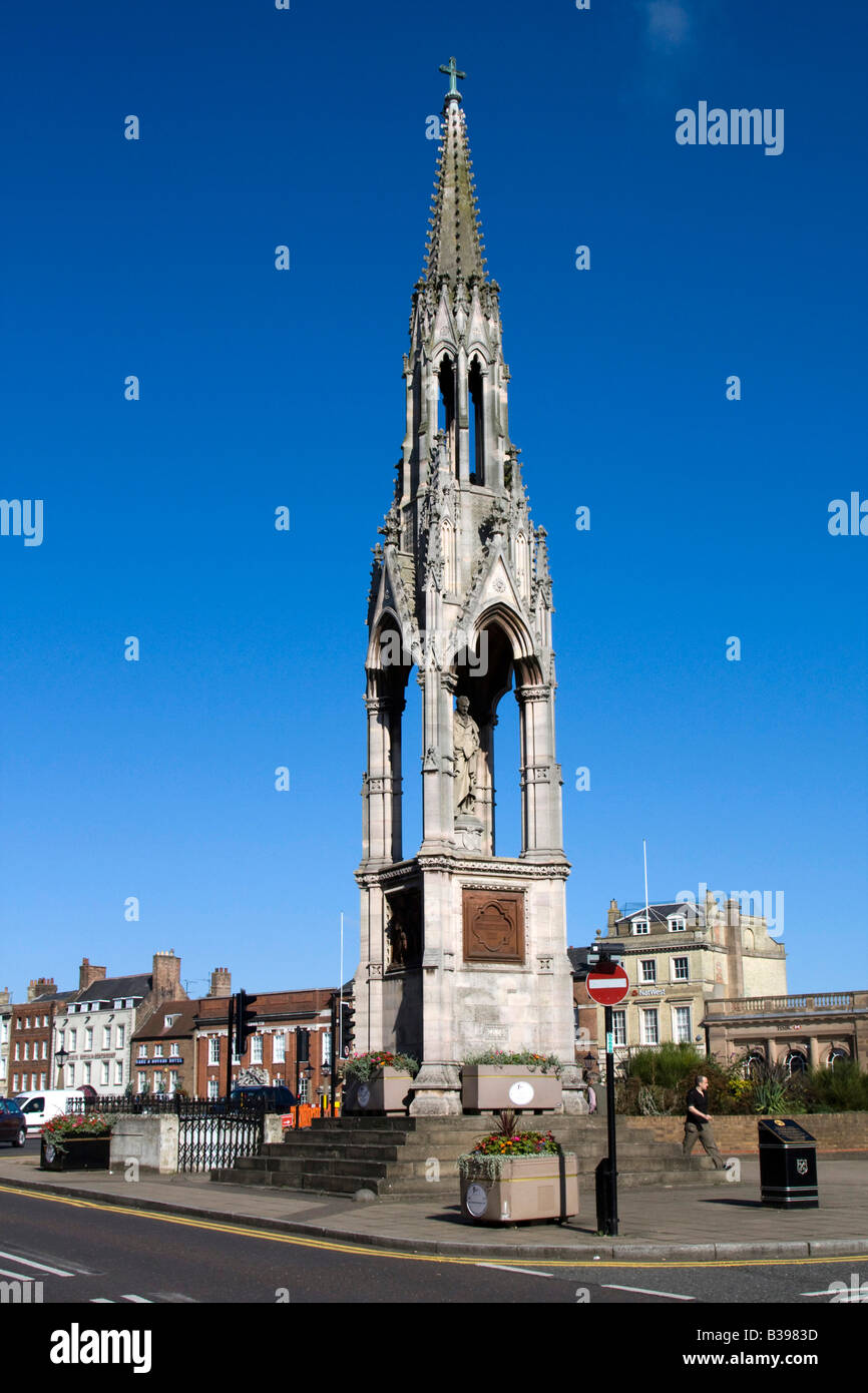 war memorial Wisbech market town centre and inland port in the Fenland ...