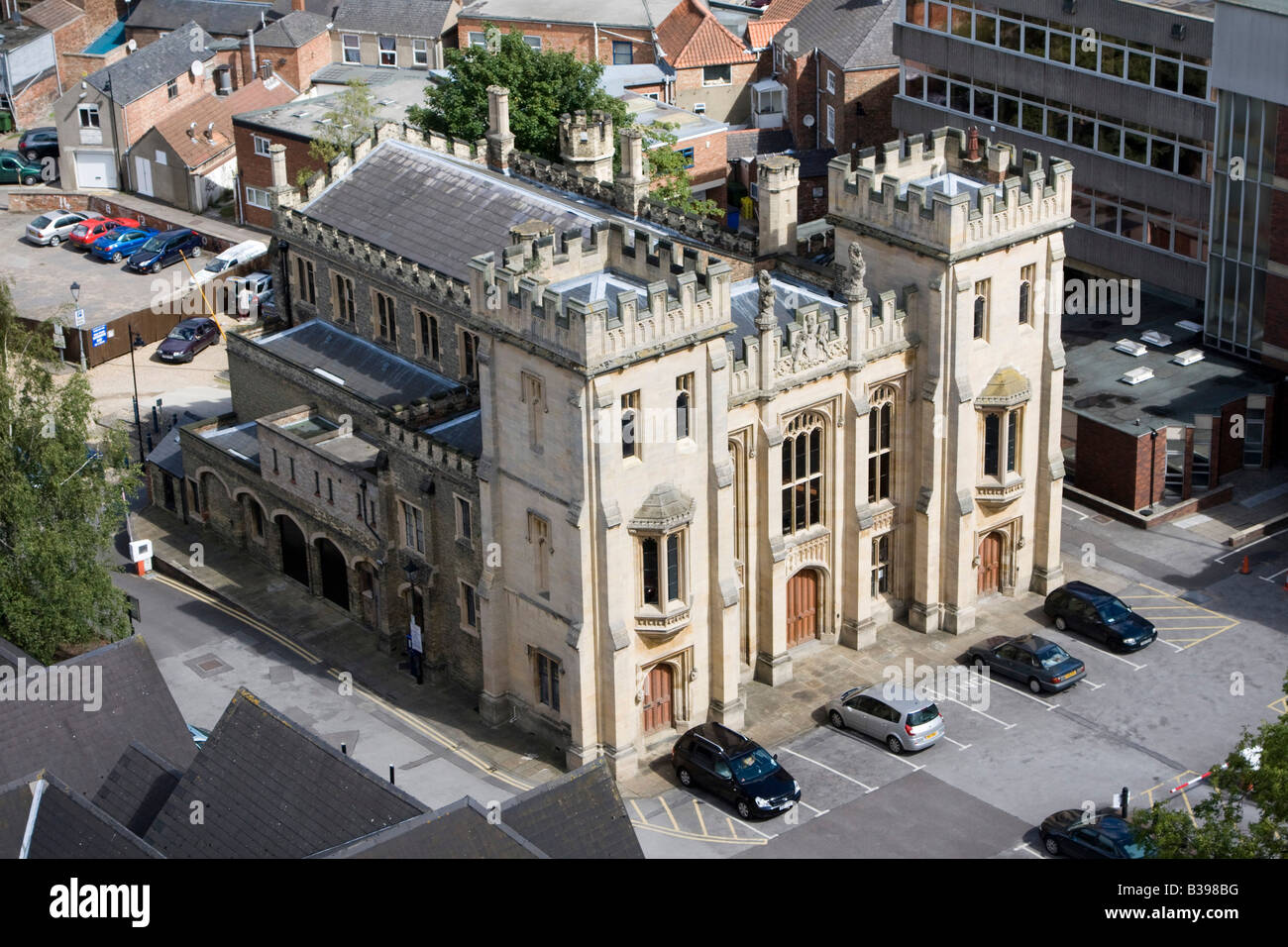 county hall view from tower of The Boston parish church Saint Botolph ...