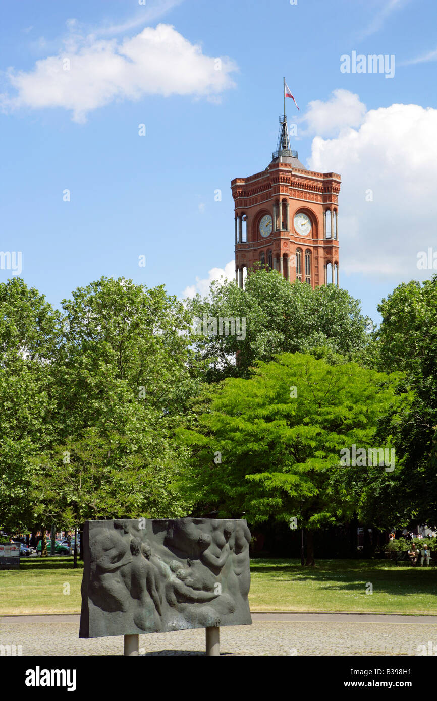 Deutschland, Berlin, das rote Rathaus, Germany, Berlin Red Town Hall ...