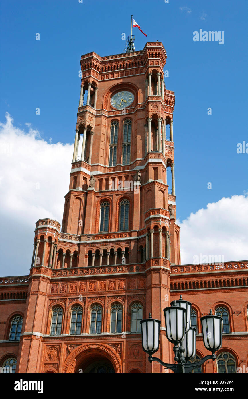 Deutschland, Berlin, das rote Rathaus, Germany, Berlin Red Town Hall ...