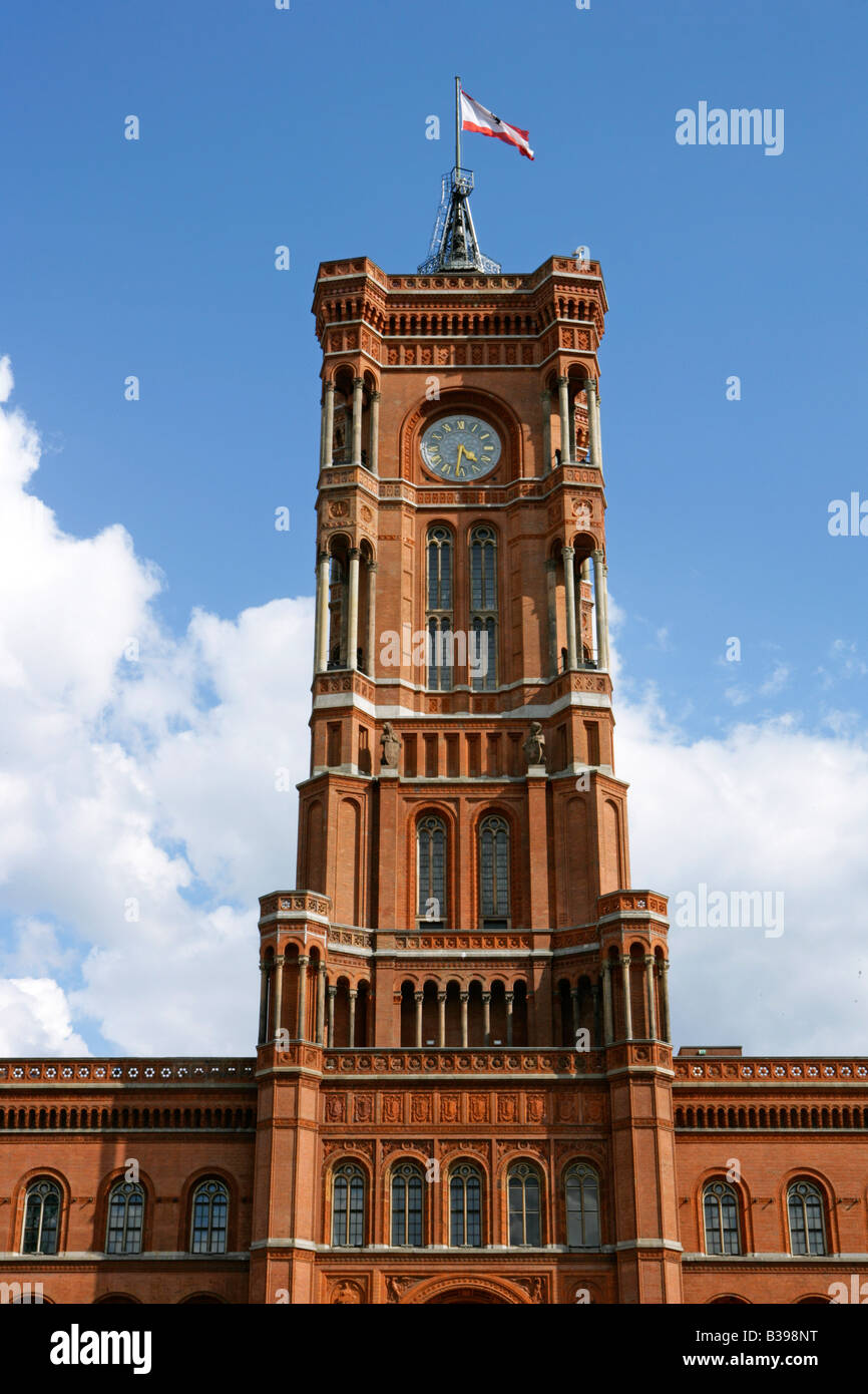Deutschland, Berlin, das rote Rathaus, Germany, Berlin Red Town Hall ...