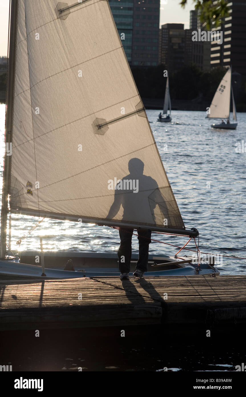 getting ready for a sunset sail Stock Photo - Alamy