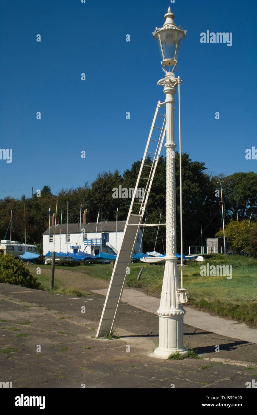 Quayside lamp post at Lydney harbour Stock Photo - Alamy
