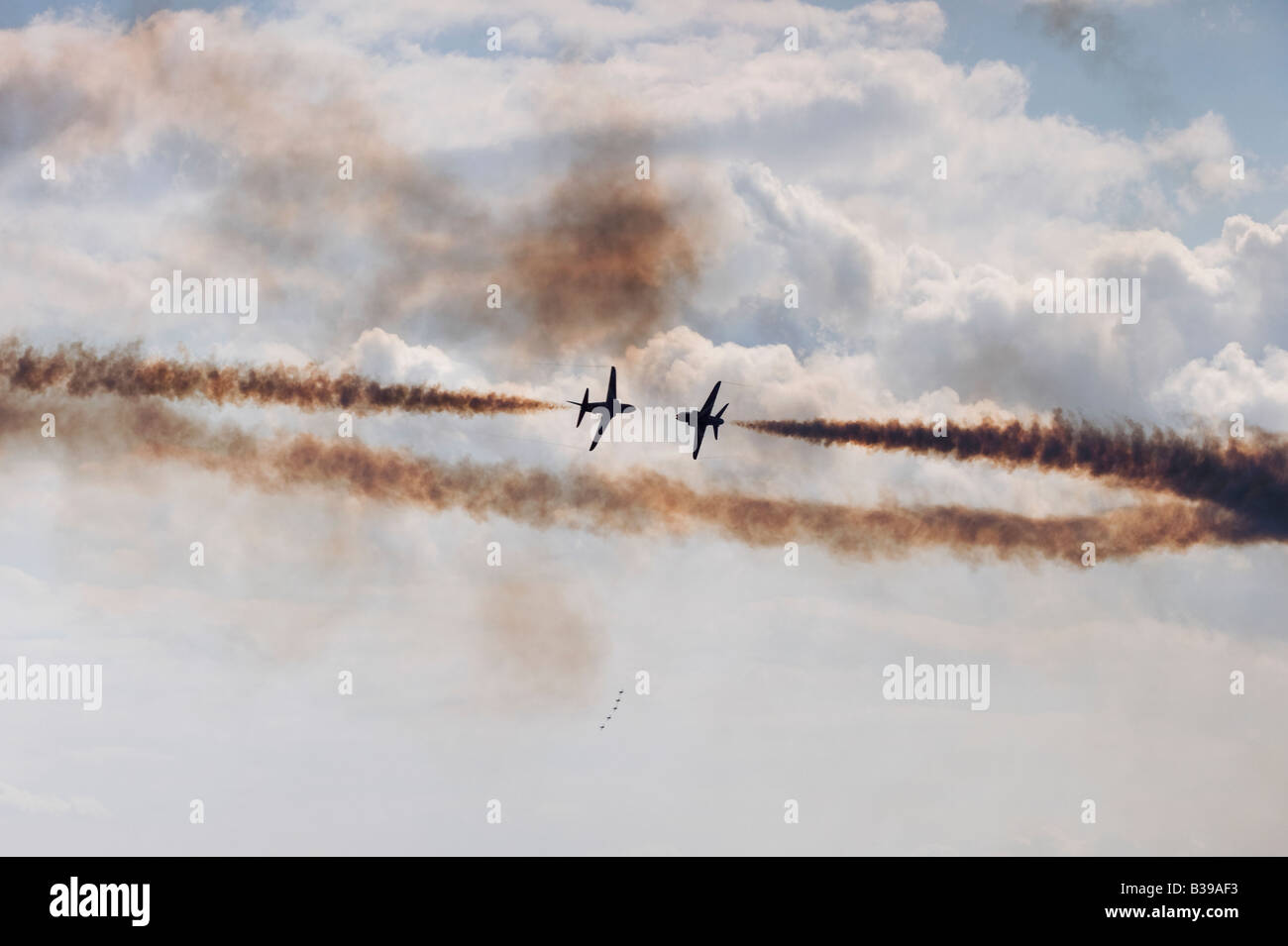 Royal Air Force Aerobatic Team, The Red Arrows with smoke trails ...