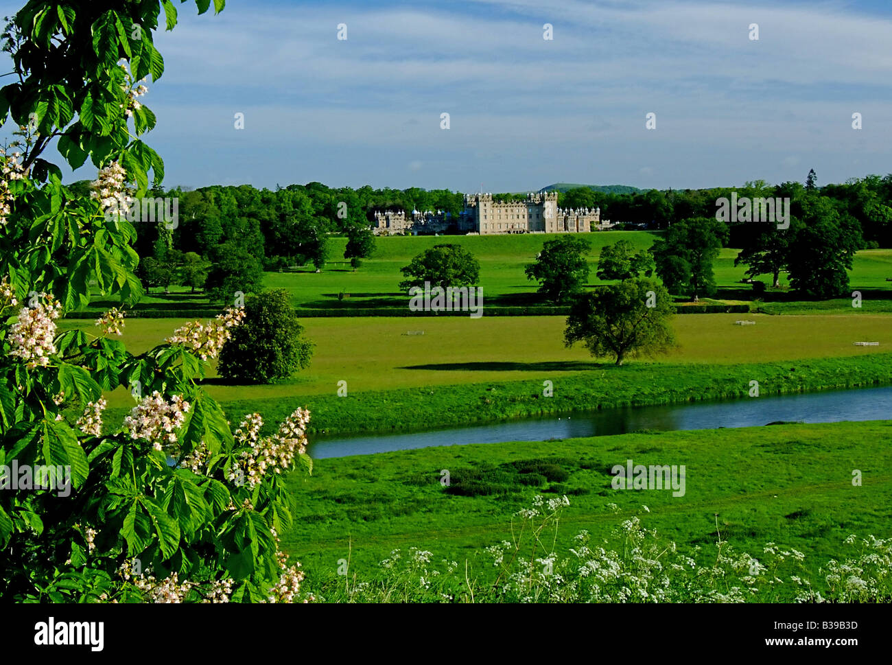 uk scotland roxburgh floors castle and the river tweed roxburgh estate ...
