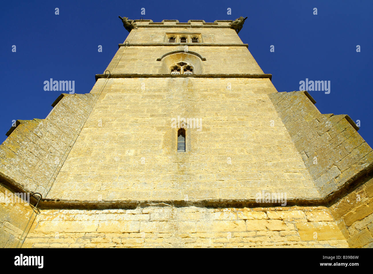 Old church tower in Buckland Stock Photo - Alamy
