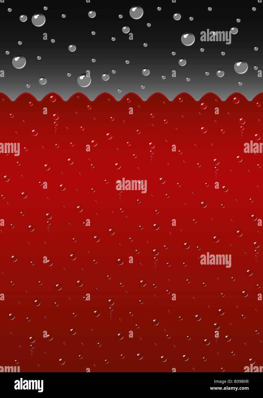 Vector illustration of a sparkling red liquid background or of boiling ...