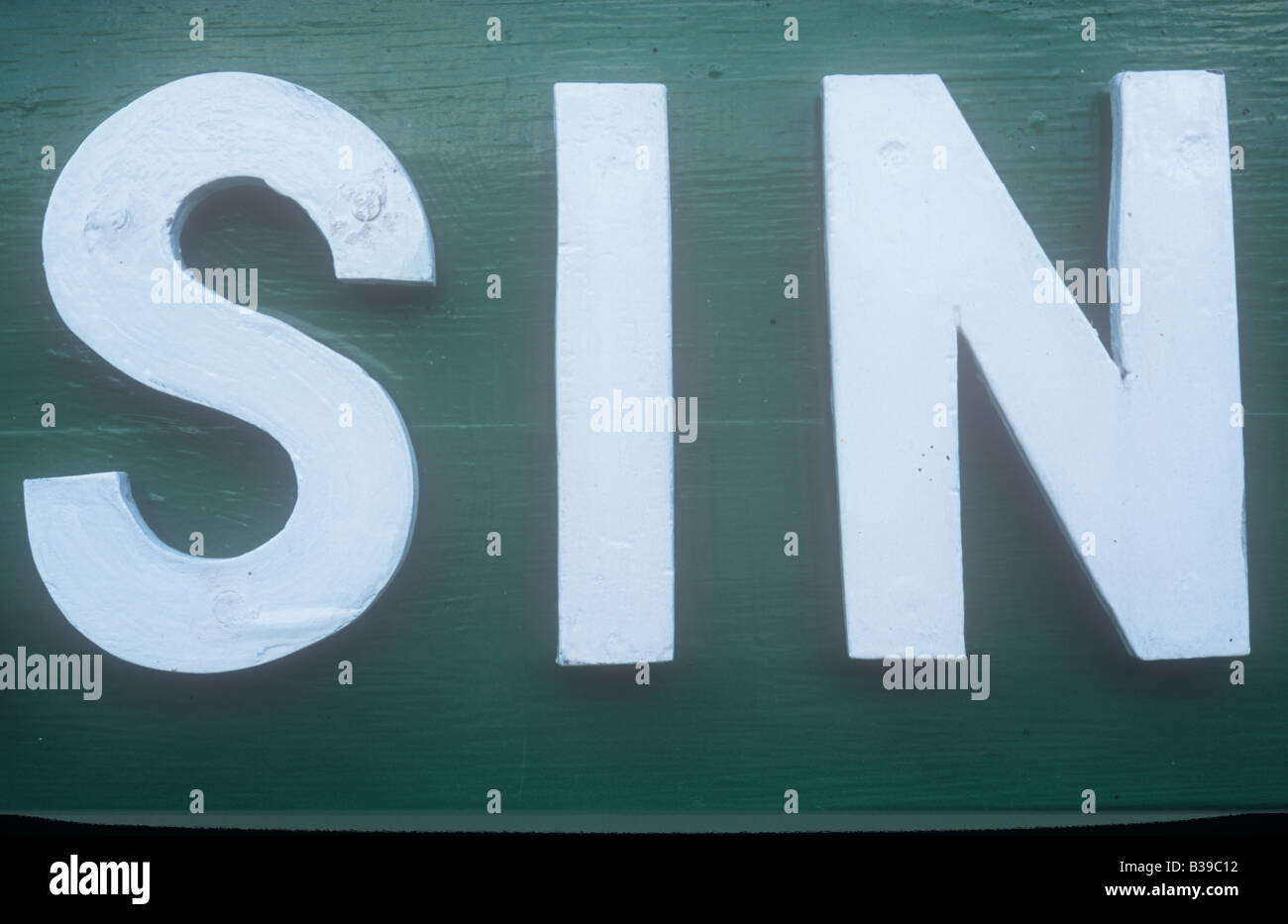 White painted letters hi-res stock photography and images - Alamy