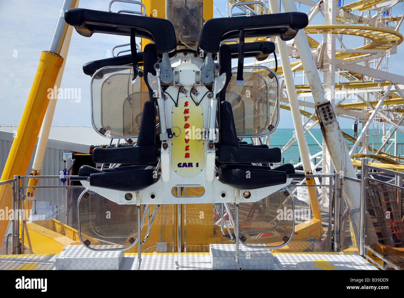 Cabin of The Booster Funfair Ride on Brighton Pier Stock Photo - Alamy