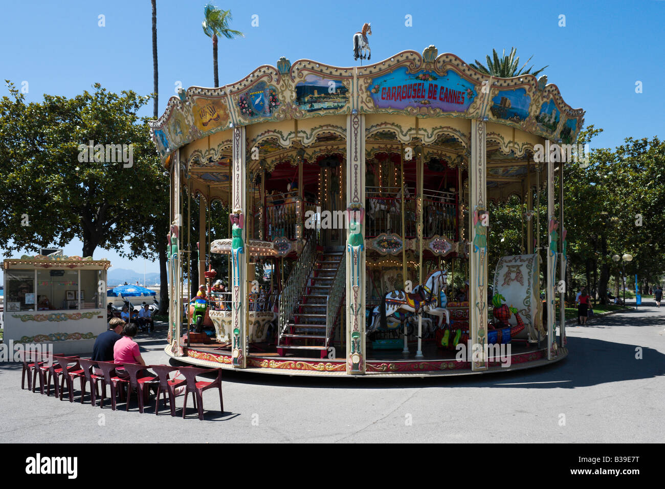 Carousel on the Promenade de la Croisette, Cannes, Cote d Azur, Provence, France Stock Photo - Alamy