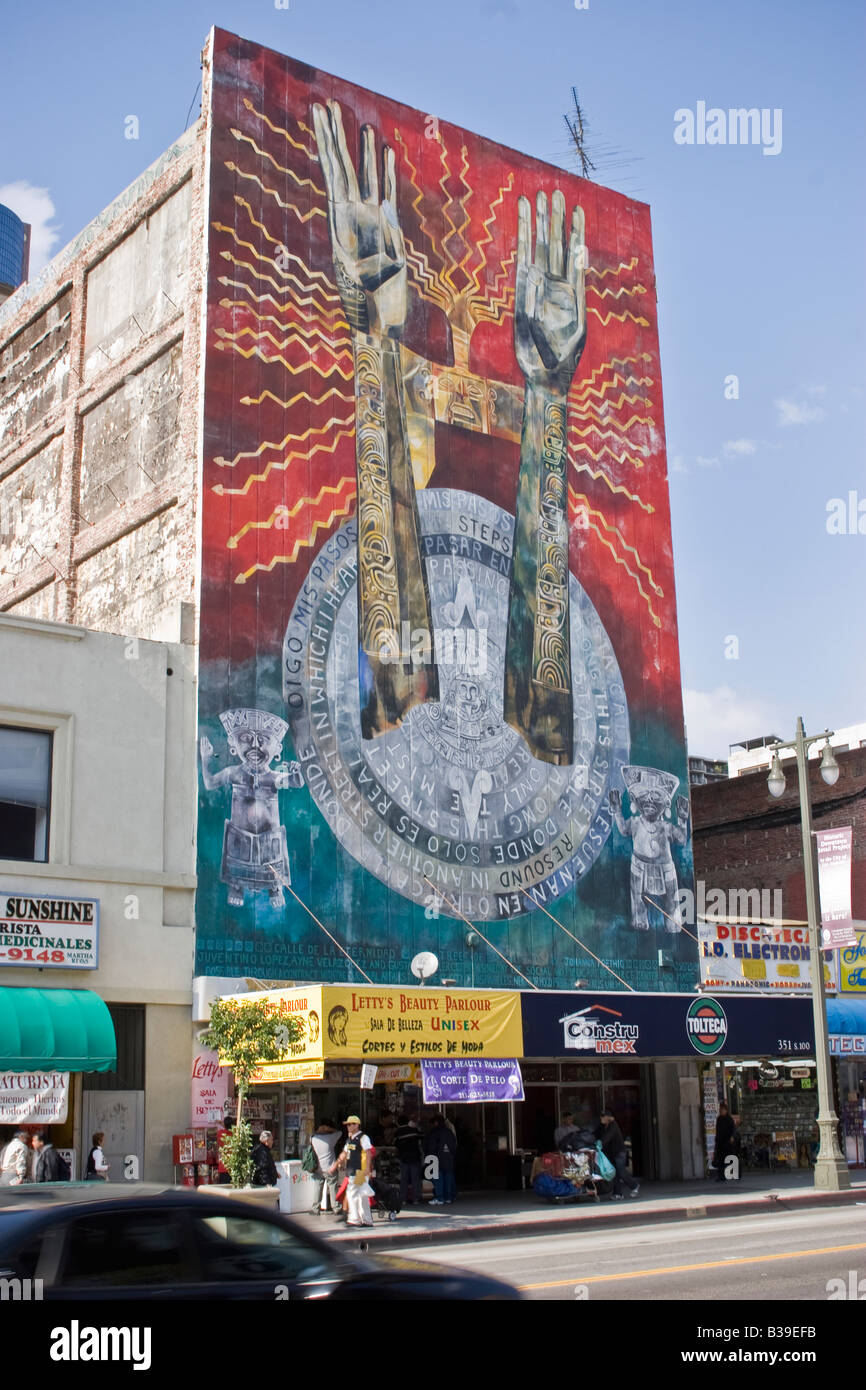 Aztec Style Shopfront Broadway Downtown LA Stock Photo - Alamy