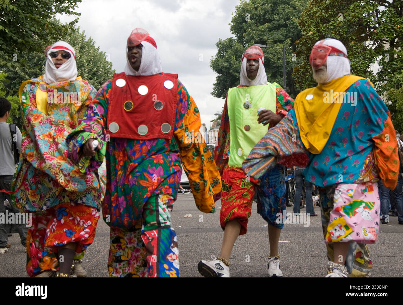 visitors in exotic costume Notting Hill Carnival London UK August 24 ...
