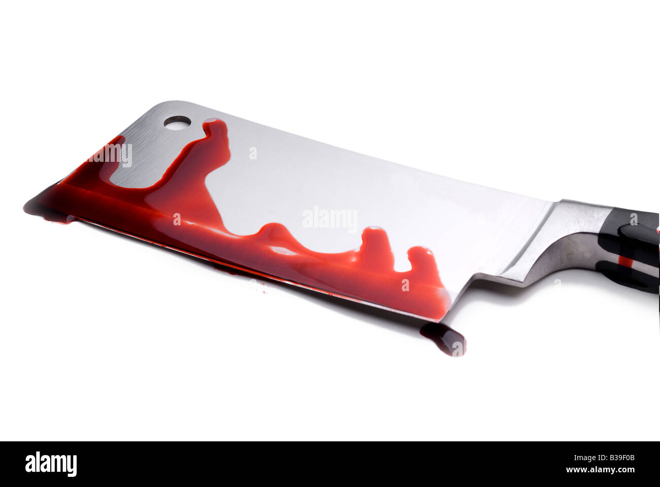 A bloody butcher s knife Stock Photo - Alamy
