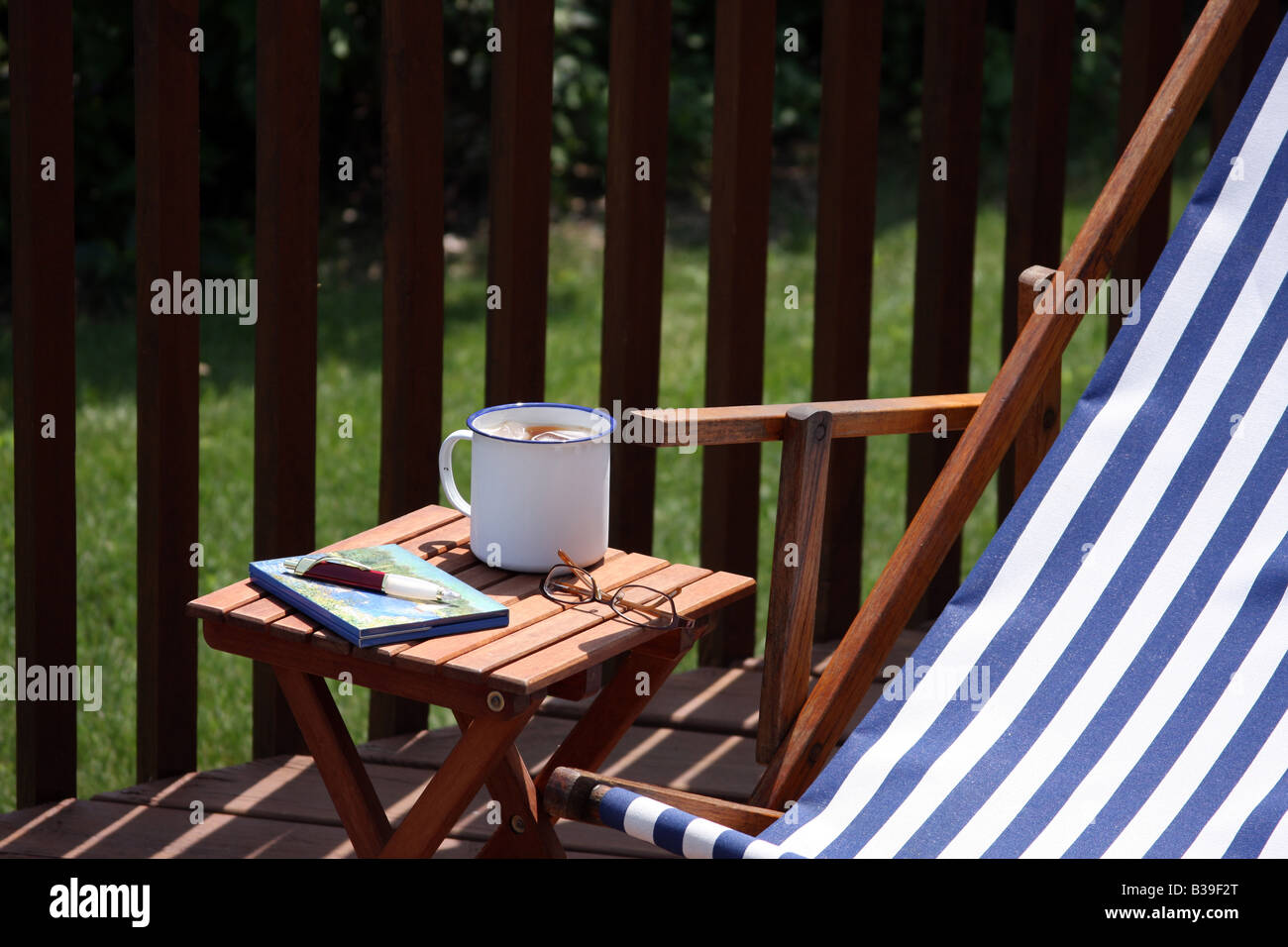 Deck chair writing hi-res stock photography and images - Alamy