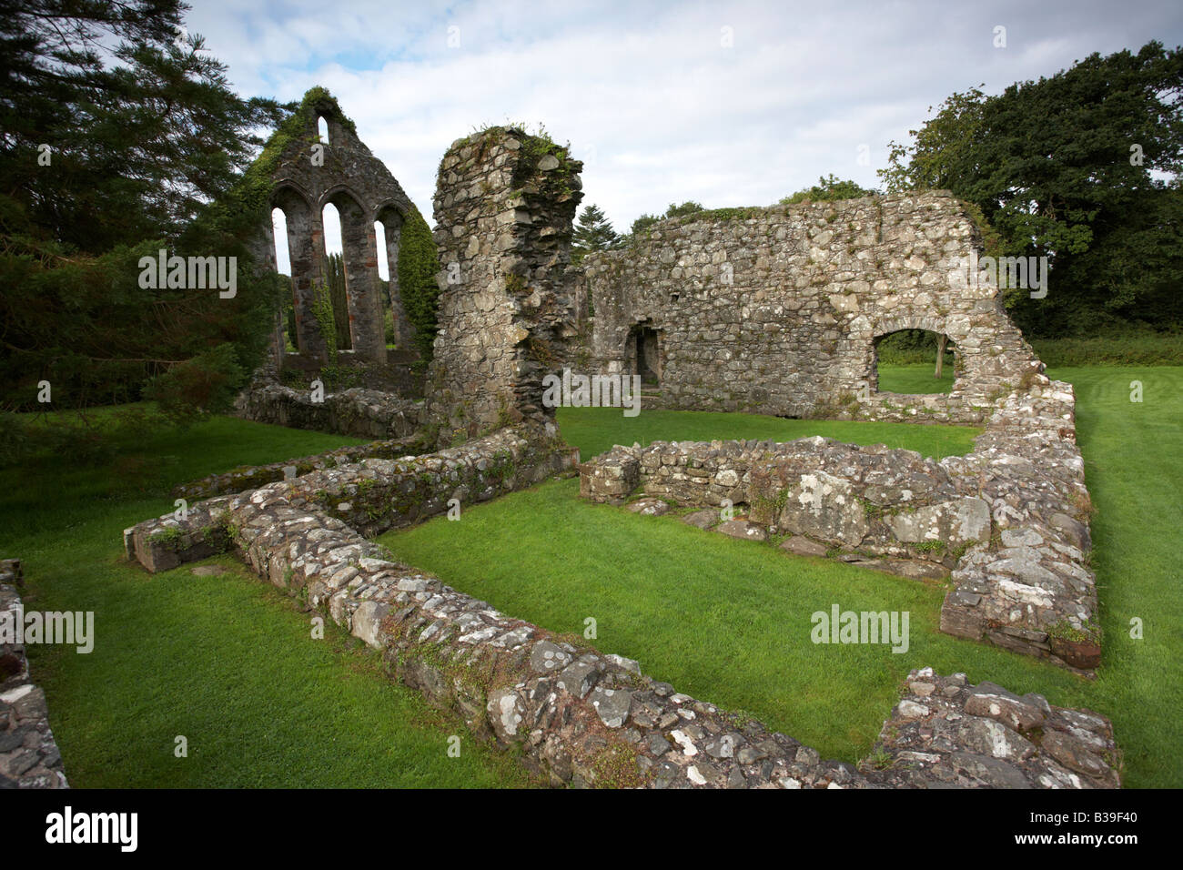 ruins of greyabbey cistercian abbey county down northern ireland Stock ...