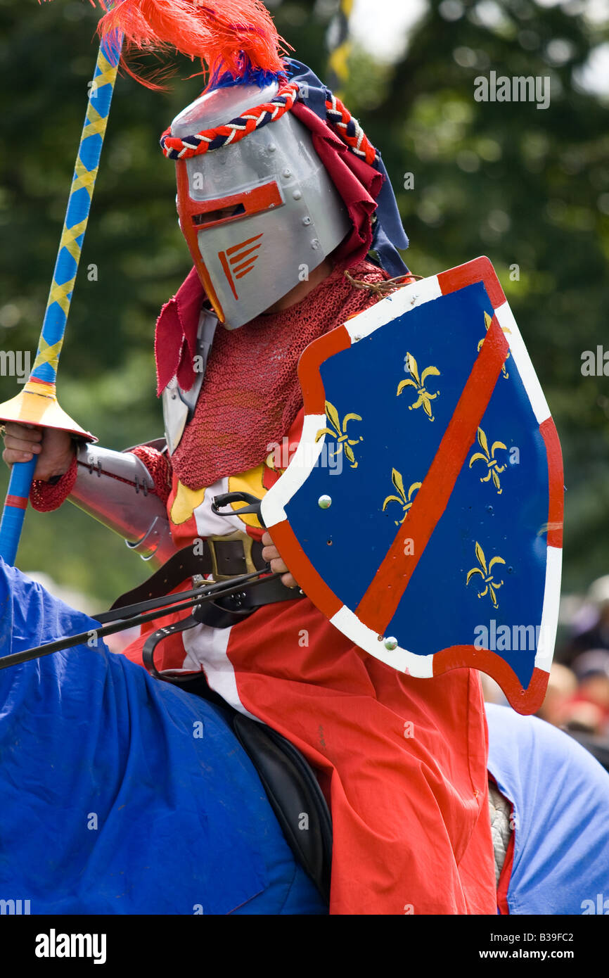 Medieval Knight on Horseback Stock Photo - Alamy