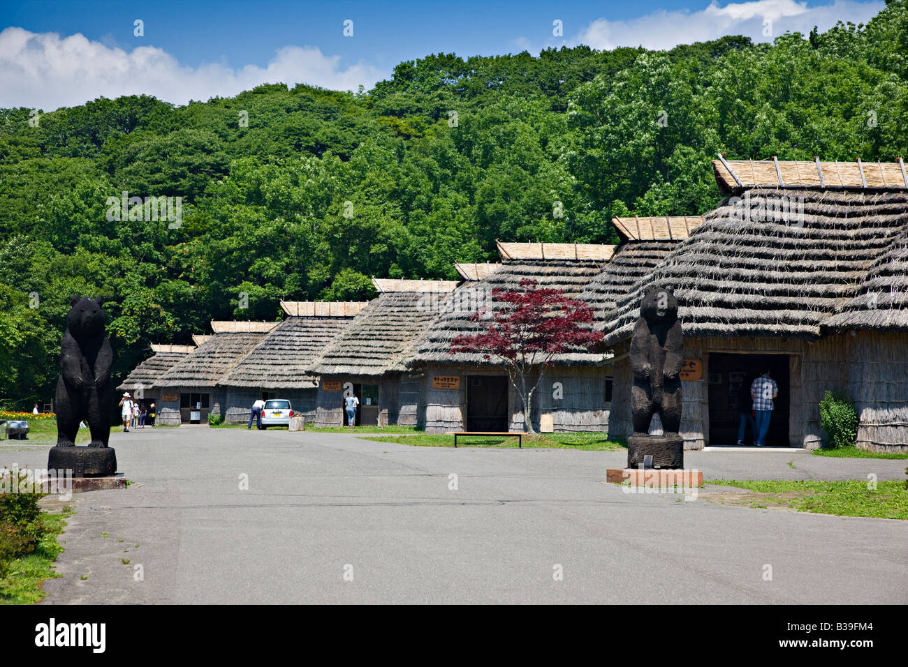 Ainu Village and Museum on Lake Poroto, Shiraoi, Hokkaido, Japan Stock ...
