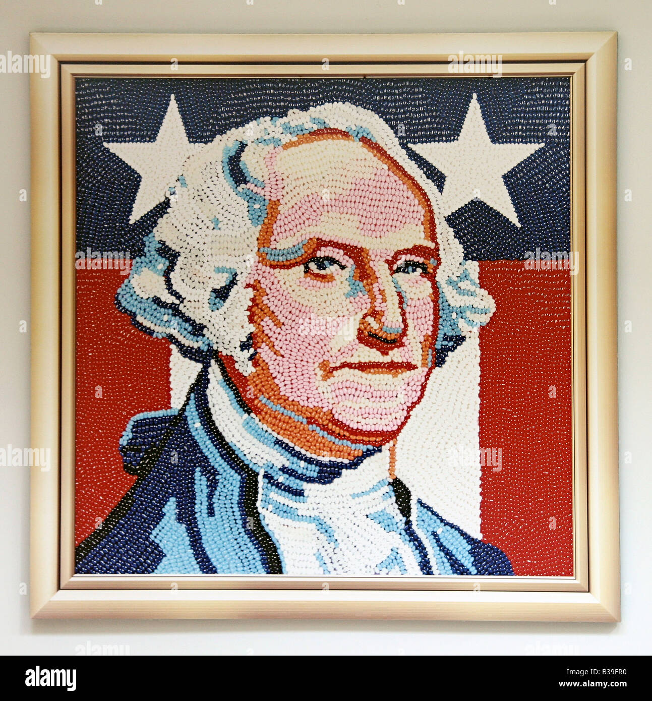 Portrait of George Washington made out of Jelly Belly jelly beans at ...