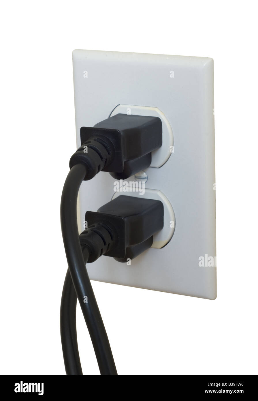 Electric double socket Cut Out Stock Images & Pictures - Alamy