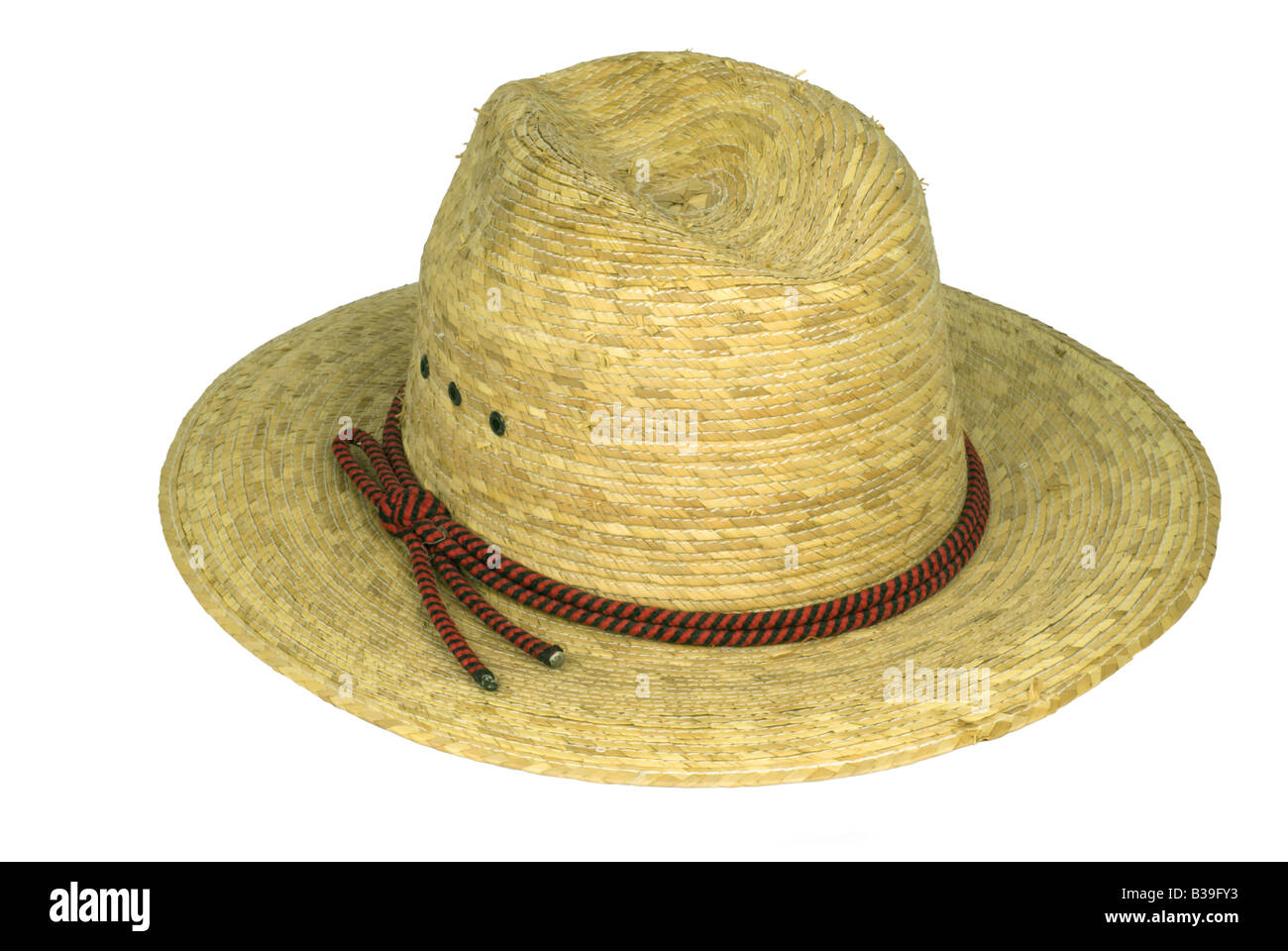 Straw hat isolated Stock Photo - Alamy