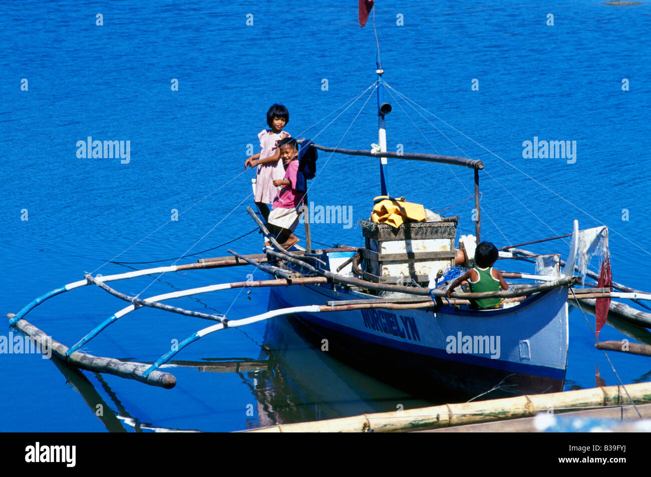 coron port scene calamian islands palawan philippines Stock Photo - Alamy