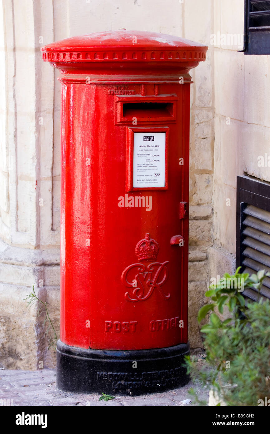 British colonial mailbox in Malta Stock Photo - Alamy